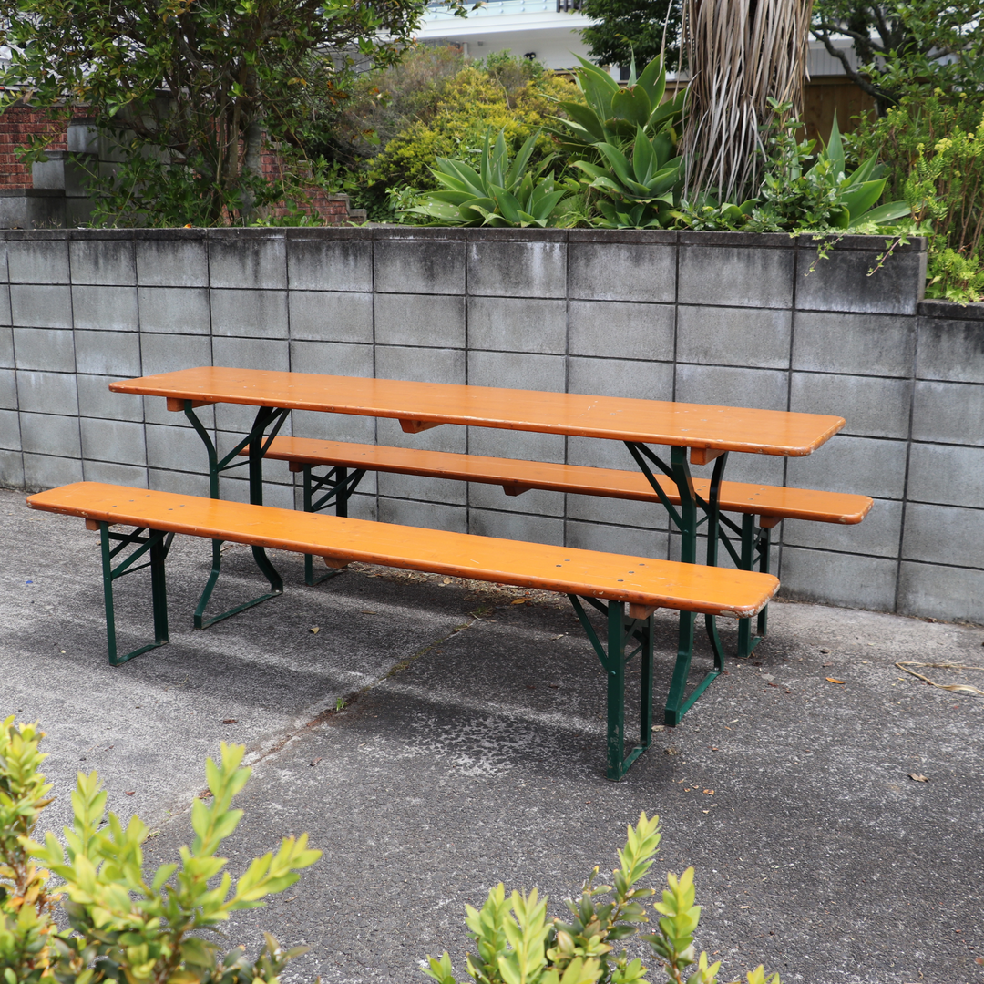Vintage German Beer Festival Folding Table & Bench sets – Morepork BBQ